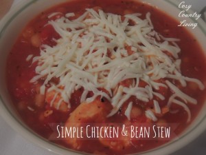 Simple Chicken & Bean Stew - Cozy Country Living