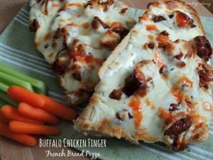 Buffalo Chicken Finger French Bread Pizza - Cozy Country Living