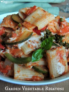 Garden Vegetable Rigatoni - Cozy Country Living