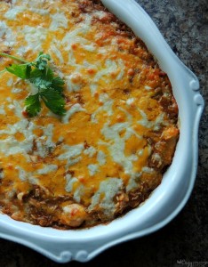 Cheesy Fiesta Chicken & Rice Casserole - Cozy Country Living