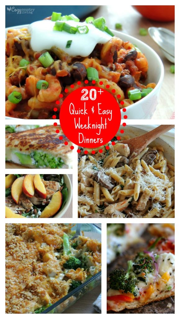 20+ Quick & Easy Weeknight Dinners - Cozy Country Living