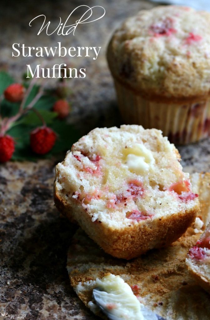 Wild Strawberry Muffins - Cozy Country Living
