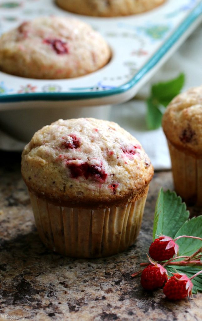Wild Strawberry Muffins - Cozy Country Living