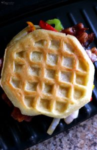 Veggie & Bacon Waffle Panini - Cozy Country Living
